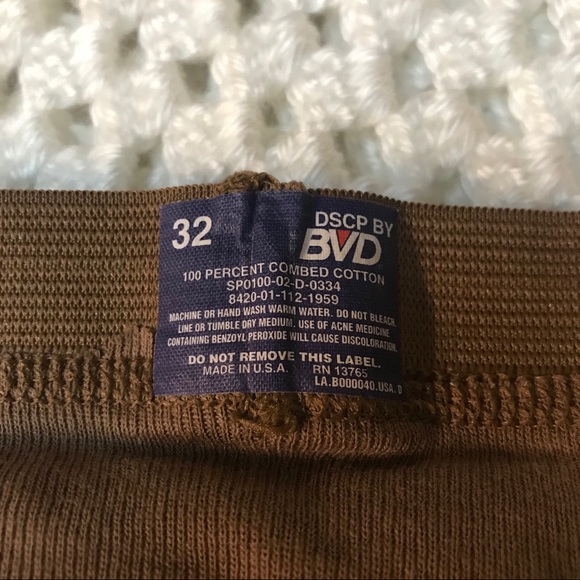 Bvd | Underwear & Socks | 2 Pack Mens Us Military Briefs Brown Size 32 ...